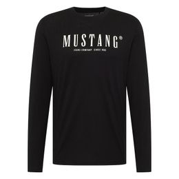 Mustang Langarmshirt »Herren Style Asheville« schwarz S S Lässig geschnittenes Langarmshirt