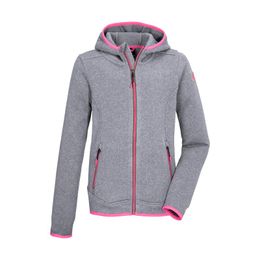 Killtec Fleecejacke &raquo;KOS 174 GRLS KNTFLC JCKT&laquo; Strickfleecejacke mit Kapuze, Zippertaschen, elastisch, Kinnschutz grau 140 140 Kinder...