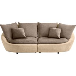 Trendmanufaktur Big-Sofa »Maui, inklusive 4 Rückenkissen und 2 Zierkissen, Designersofa« Organische Form, Sofa frei im Raum stellbar, moderne Optik...