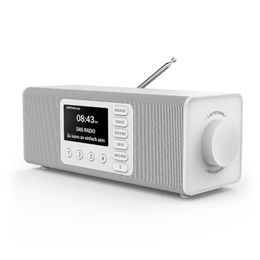 Hama Digitalradio (DAB+) »DAB-Radio (mit Bluetooth, Stereo, Digitalradio, FM/DAB+, Radiowecker)« ( 10 W) Weiß Radiowecker mit zwei...