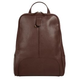 Samantha Look Cityrucksack echt Leder, Made in Italy braun B/H/T: 20 cm x 32 cm x 6 cm B/H/T: 20 cm x 32 cm x 6 cm Höhe 32 cm x Breite 20 cm x...