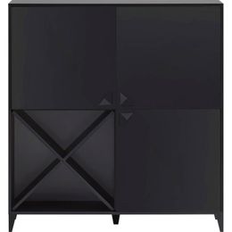 LOOKS by Wolfgang Joop Highboard &raquo;Looks Classic&laquo; Mit kreuzf&ouml;rmiger, variabel einsetzbarer Facheinteilung schwarz FSC -zertifizierter Holzwerkstoff