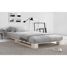 Home Affaire Palettenbett »Alasco« BESTSELLER!Jugendbett, zertifiziertes Massivholz weiss
