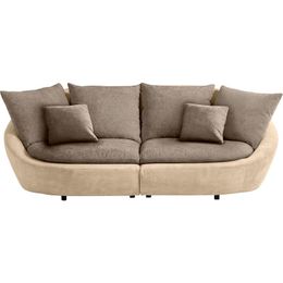 Trendmanufaktur Big-Sofa »Maui, inklusive 4 Rückenkissen und 2 Zierkissen, Designersofa« Organische Form, Sofa frei im Raum stellbar, moderne Optik...
