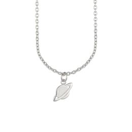 CAI CAÏ Kette mit Anhänger »925 Silber rhodiniert Planet Saturn« weiß 39+5cm Kette aus Sterling Silber mit Saturn als Anhänger