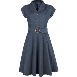 Banned Retro Spot Perfection Fit & Flare Dress Mittellanges Kleid navy in XL DR16505 navy