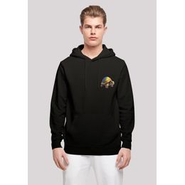 Kapuzenpullover F4NT4STIC "Rainbow Turtle HOODIE UNISEX", Herren, Gr. 4XL, schwarz, Obermaterial: 50% Baumwolle, 50% Polyester, relaxed fit, Pullover Kapuzenpullover, Print