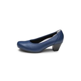 vitaform klassischer Pumps Hirschleder blau