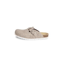 vitaform wärmeregulierender Clog Wollfilz beige-meliert