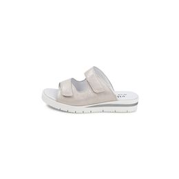 vitaform eindrucksvolle Pantolette Veloursleder offwhite