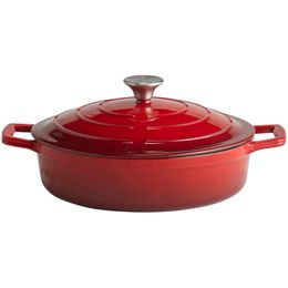 Bräter APS "Stars", rot, B:28cm H:7cm L:28cm Ø:28cm, Töpfe, Induktion, rund