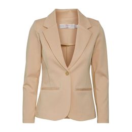 Kurzblazer Fransa "Kurzblazer FRZablazer", Damen, Gr. L, silber (silber mink), Obermaterial: 74% Polyester PES. 21% Viskose LENZING ECOVERO CV LenzEcov. 5% Elasthan EL., casual, hüftlang, Blazer