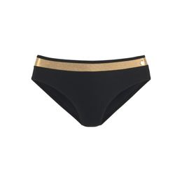 Lascana Damen Bikini-Hose, schwarz-goldfarben, Gr&ouml;&szlig;e 40
