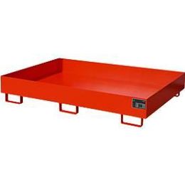 Bauer Regalwanne Typ RW/RW 1800, ohne Gitterrost, rot RAL3000