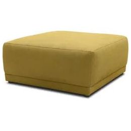 Hocker DOMO collection "800007", gelb (senf), B:100cm H:45cm T:100cm, 95% Polyester, 5% Polyamid, Hocker, Polsterhocker, nach Wunsch zusammenstellbar