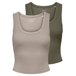 Only Top 'ONLEASY' Damen Größe L hellbraun / khaki