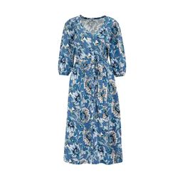 WE Fashion Kleid Damen Gr&ouml;&szlig;e 40 blau / marine / stone / wei&szlig; Winterkleid