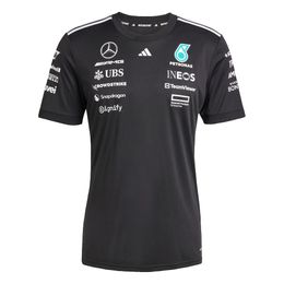 adidas Performance Funktionsshirt 'Mercedes - AMG Petronas Formula One Team' Damen Größe 5XL/6XL hellblau / schwarz / weiß
