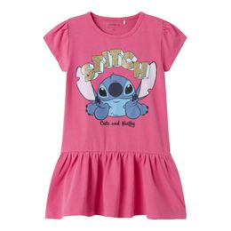 name it Kleid 'NMFFoda Stitch' M&auml;dchen Gr&ouml;&szlig;e 92 taubenblau / gold / flieder / pink