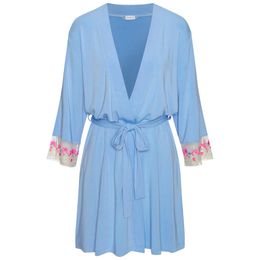 Lascana Dressing Gown female Blue size 36/38