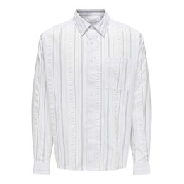 Only & Sons Only & Sons Button Up Shirt 'ONSQuentin' male White size XXL