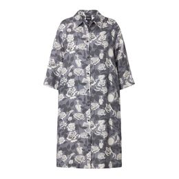 Ulla Popken Kleid Damen Größe 62/64 basaltgrau / dunkelgrau / offwhite Winterkleid