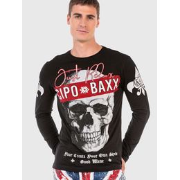 Cipo & Baxx CIPO & BAXX Shirt Herren Gr&ouml;&szlig;e L rot / schwarz / wei&szlig;