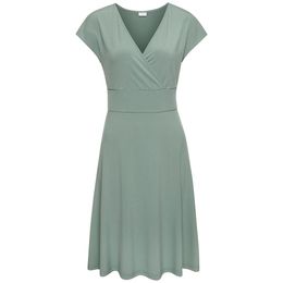 Lascana Kleid Damen Gr&ouml;&szlig;e 38 gr&uuml;n Winterkleid