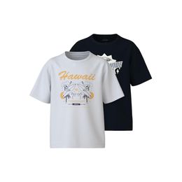 name it T-Shirt 'NKMVILOGO' Jungen Größe 134/140 schwarz / weiß