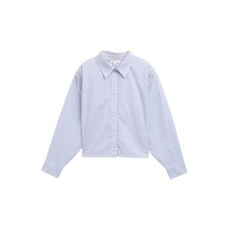 Tom Tailor Bluse Mädchen Größe 140 himmelblau / weiß