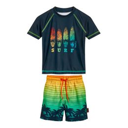 Playshoes UV-Schutz Jungen Gr&ouml;&szlig;e 110/116 marine / hellblau / gr&uuml;n / orange