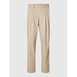 Selected Hose Herren Größe 54 sand / weiß