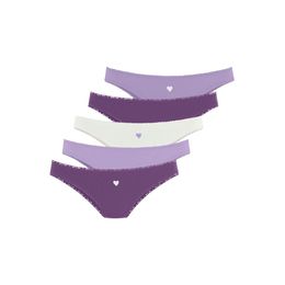 Lascana Slip Damen Gr&ouml;&szlig;e XS lila / lavendel / wei&szlig;