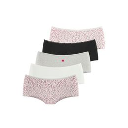 Lascana Panty Damen Größe XS graumeliert / rot / schwarz / weiß