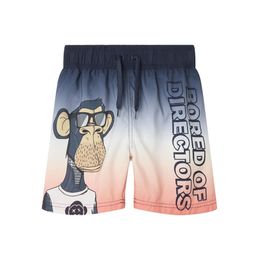 name it Badeshorts Jungen Größe 140 marine / graphit / lachs / offwhite