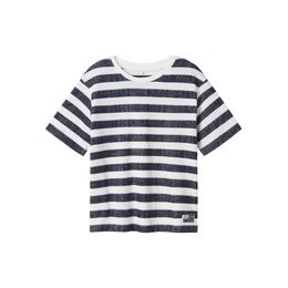 name it T-Shirt Jungen Größe 134/140 navy / weiß