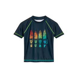 Playshoes Badeshirt Jungen Gr&ouml;&szlig;e 134/140 marine / hellgr&uuml;n / dunkelorange / rot