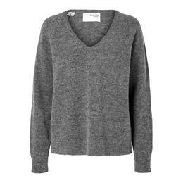 Selected Sweater female Grey size 4XL/5XL