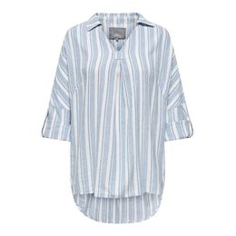 Only Carmakoma Tunika 'CARCARO' Damen Gr&ouml;&szlig;e 7XL blau / wei&szlig;