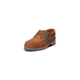 Timberland Schnürschuh 'Boat Shoe' Herren Größe 42 braun / oliv