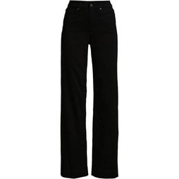 LANDS' END Jeans High Waist mit weitem Bein Farbig, Damen,  Schwarz, Baumwoll-Mischung/Polyester-Mischung, by Lands' End