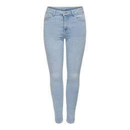 Skinny-fit-Jeans Only "ONLPOWER MID WAIST SK PUSH UP AZ BOX", Damen, Gr. XL (42), Länge 32, blau (light blau denim), Denim/Jeans, Obermaterial: 92% Baumwolle, 6% Elastomultiester, 2% Elasthan, modisch, skinny fit, Jeans