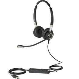 Jabra Q711383 Biz 2400 II Duo Kopfhörer verdrahtet mit Mikrofon - Schwarz