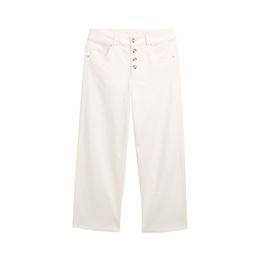 Tom Tailor Damen TTNELMA CULOTTE Jeans, weiß, Uni, Gr. 33/28