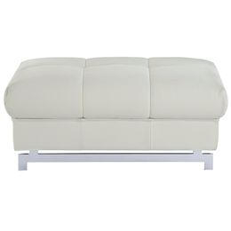 Hocker COTTA "Chef", wei&szlig; (altwei&szlig;), B:100cm H:46cm T:64cm, Leder Advantage (ein abgedecktes Spalt-Rindsleder)Bitte beachten Sie, dass Lederbez&uuml;ge mehr N&auml;hte aufweisen als Stoffbez&uuml;ge;Softlux-Kunstleder;NaturLeder (echtes Rindsleder);Luxus-Microfaser (100% Polyester), Hocker, Hocker, mit edlen Metallf&uuml;&szlig;en