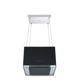 respekta Inselhaube 'CH11050IS' Metall/Glas schwarz 50 cm