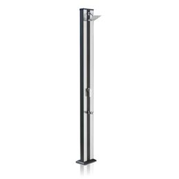 GRE Solardusche 'Luxe' silbern 38 Liter, 20 x 11 x 215 cm