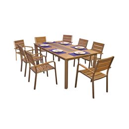 Garden Pleasure Gartenmöbel-Set 'Florence' beige 9-teilig