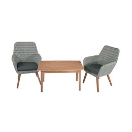 Garden Pleasure Gartenmöbel-Set 'Rapallo/Pueblo' braun 3-teilig