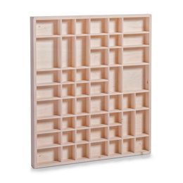 zeller Setzkasten holzfarben 52 x 3,5 x 46 cm
